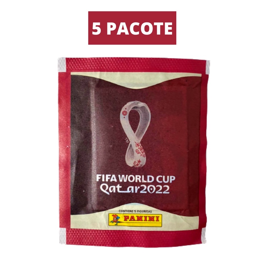 5 pacote de figurinha da copa do mundo 2022 Qatar oficial panini ...