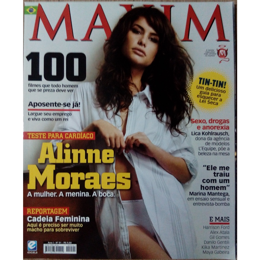 Revista Maxim Brasil Nº 1 - Alinne Moraes | Shopee Brasil