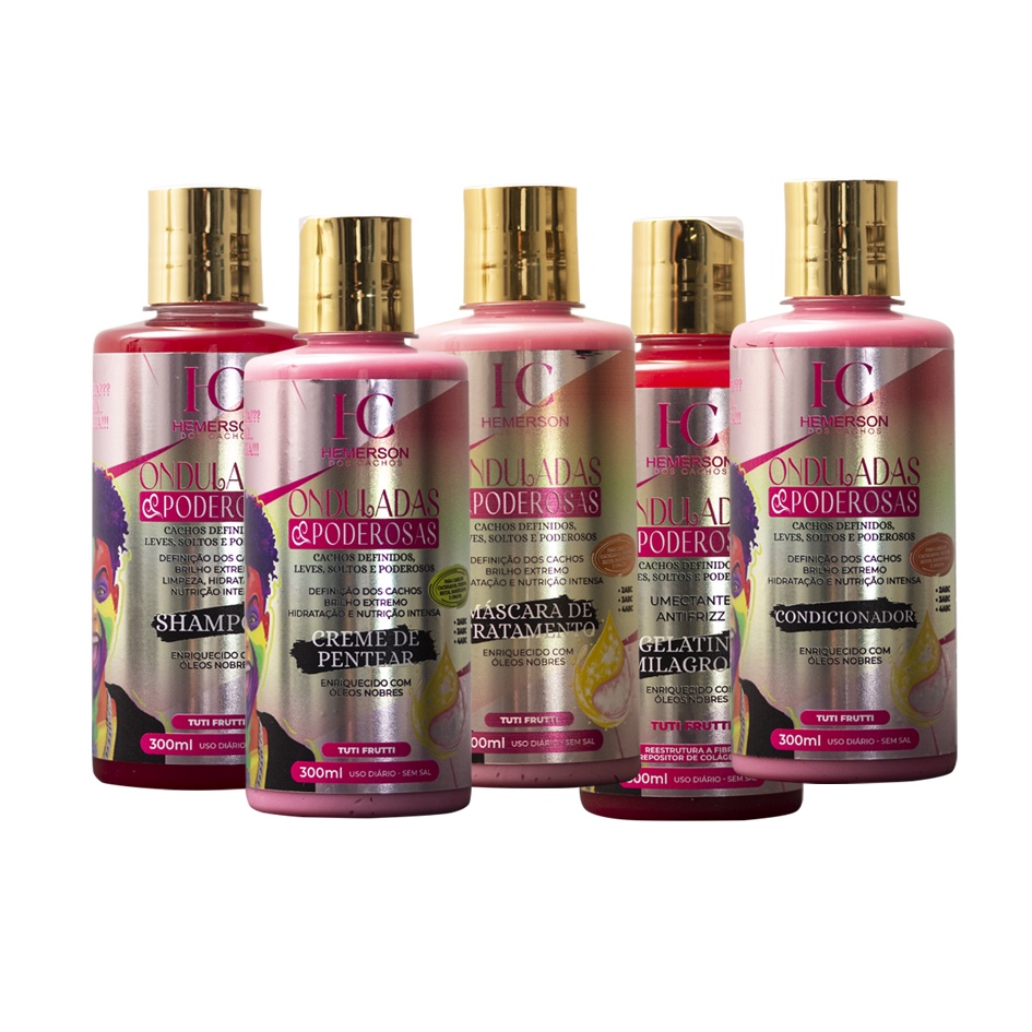 Kit HC - Onduladas Poderosas - Hemerson dos Cachos - 300ml | Shopee Brasil