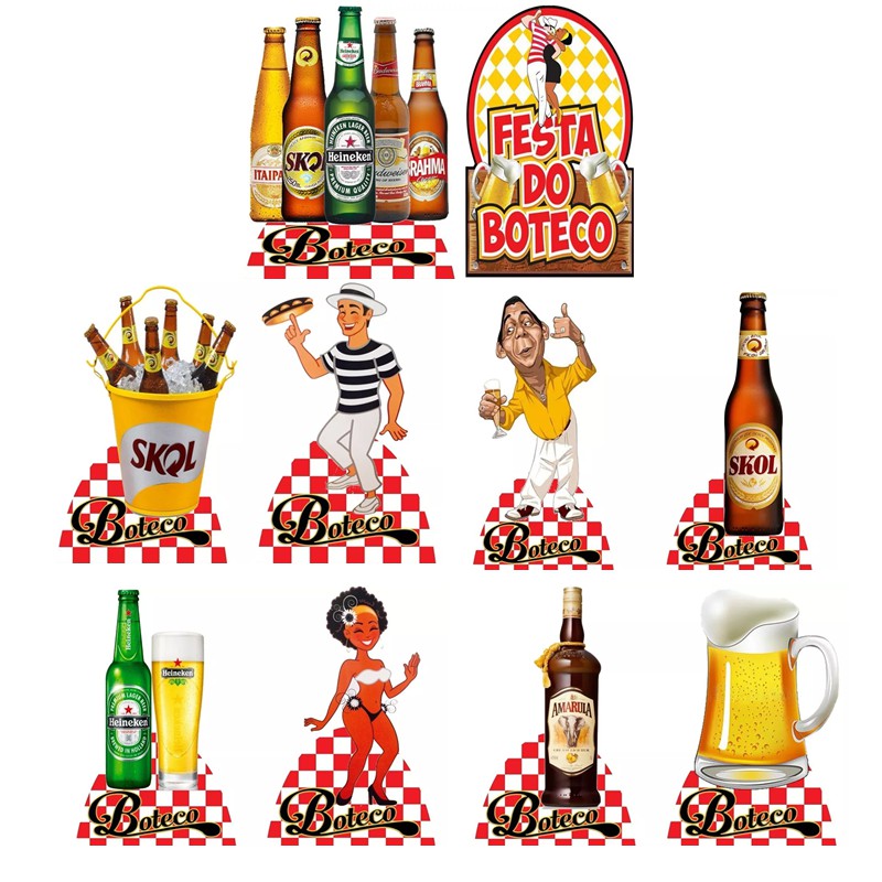 boteco kit decoração de festa infantil 10 display de 20cm | Shopee Brasil
