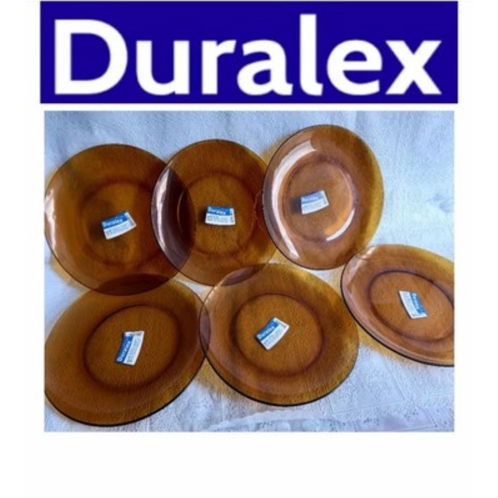 6 Pratos Rasos Duralex Âmbar novo | Shopee Brasil