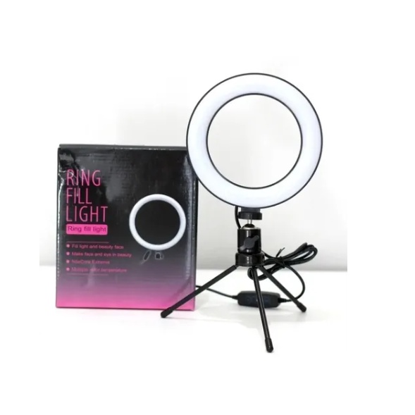 Ring Light de Mesa Iluminador LED Tripé 6 Polegadas 16 cm | Shopee Brasil