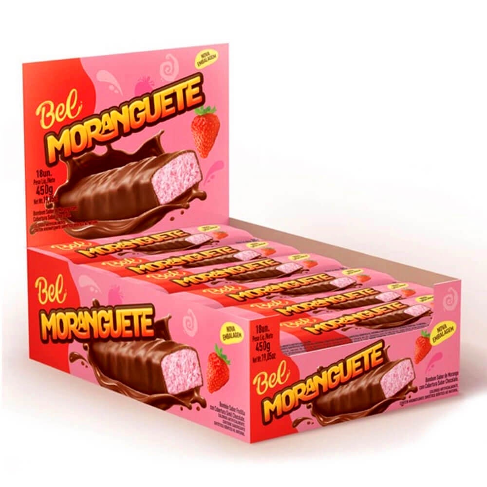 Bombom Chocolate Recheado Moranguete c/36 - Bel | Shopee Brasil