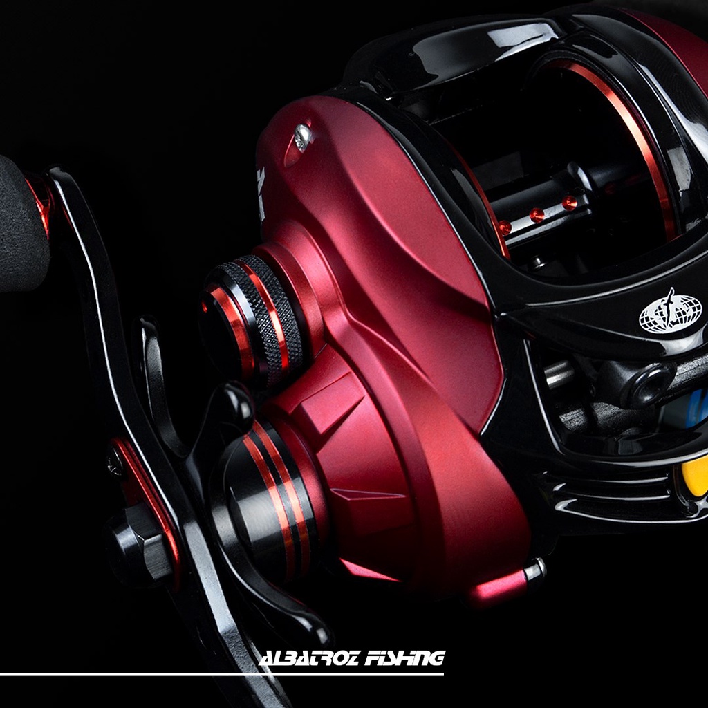 Carretilha Perfil Baixo Coral Carretel Slin Albatroz Fishing Esquerda e ...