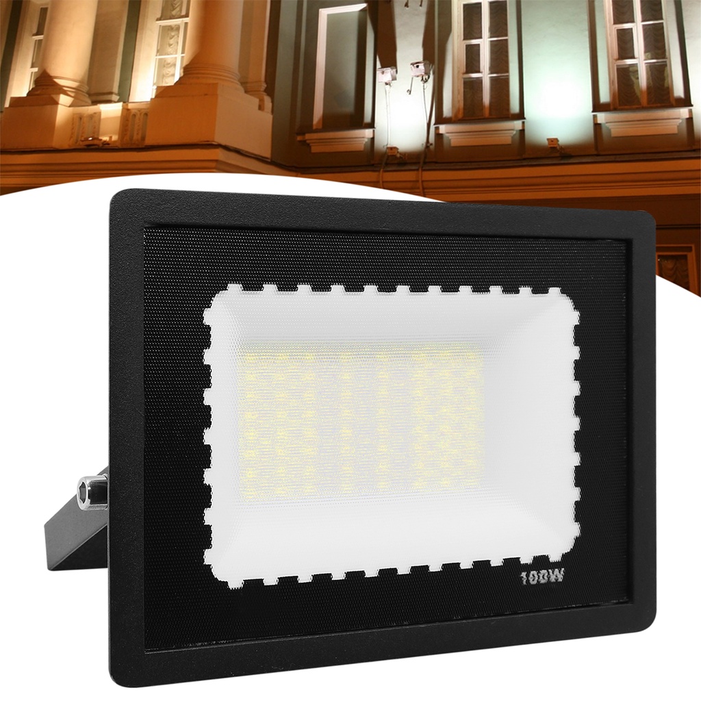 Refletor Led 100w Holofote Bivolt Prova D'água Luz Branco Frio | Shopee Brasil