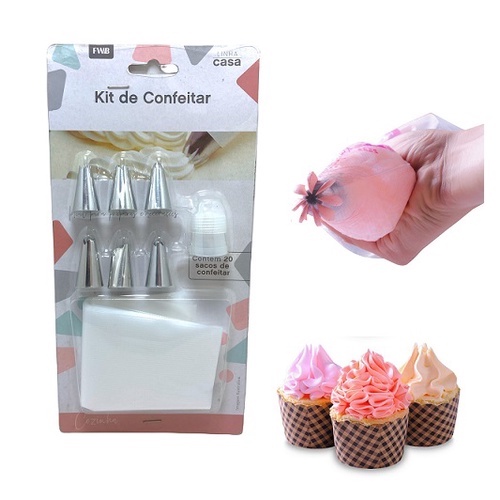 Kit Bicos De Confeitar Profissional Conjunto Confeiteiro Para Bolos ...