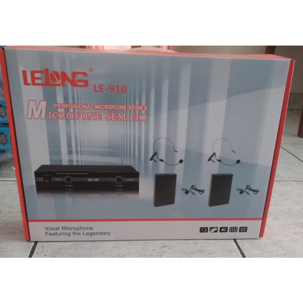 Kit Duplo Microfone De Lapela Lelong Le-910 Transmissão | Shopee Brasil
