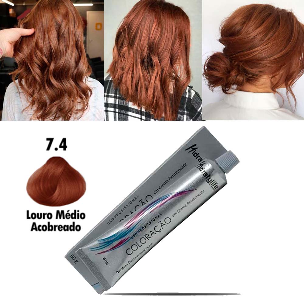 Coloração Louro Médio Acobreado Nº 7.4 Mairibel/Hidraty 60g | Shopee Brasil
