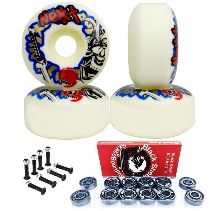 Roda Skate Moska Next + Rolamento Silver BS + Parafuso Base Roda ...