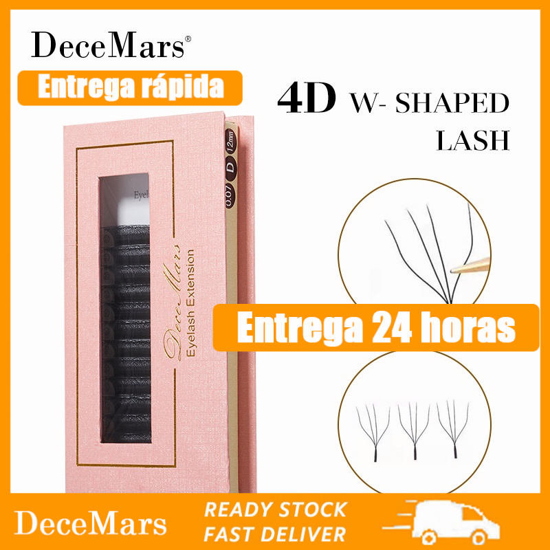 DeceMars 4D-Extensão De Cílios Em Forma De W (12line/Tray) | Shopee Brasil