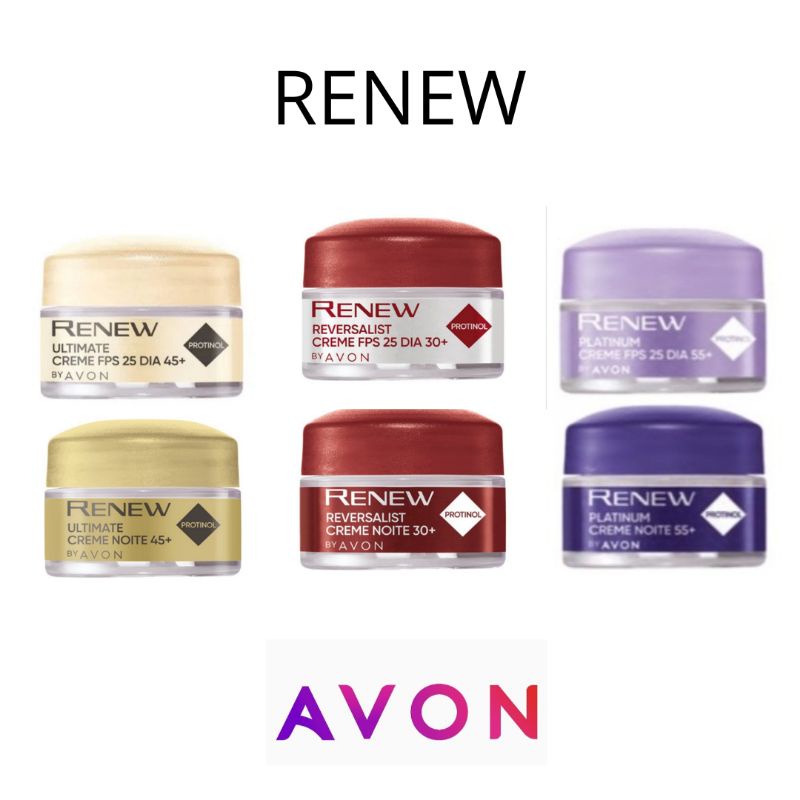 Avon Renew creme anti rugas e anti idade Platinum, Reversalist e ...