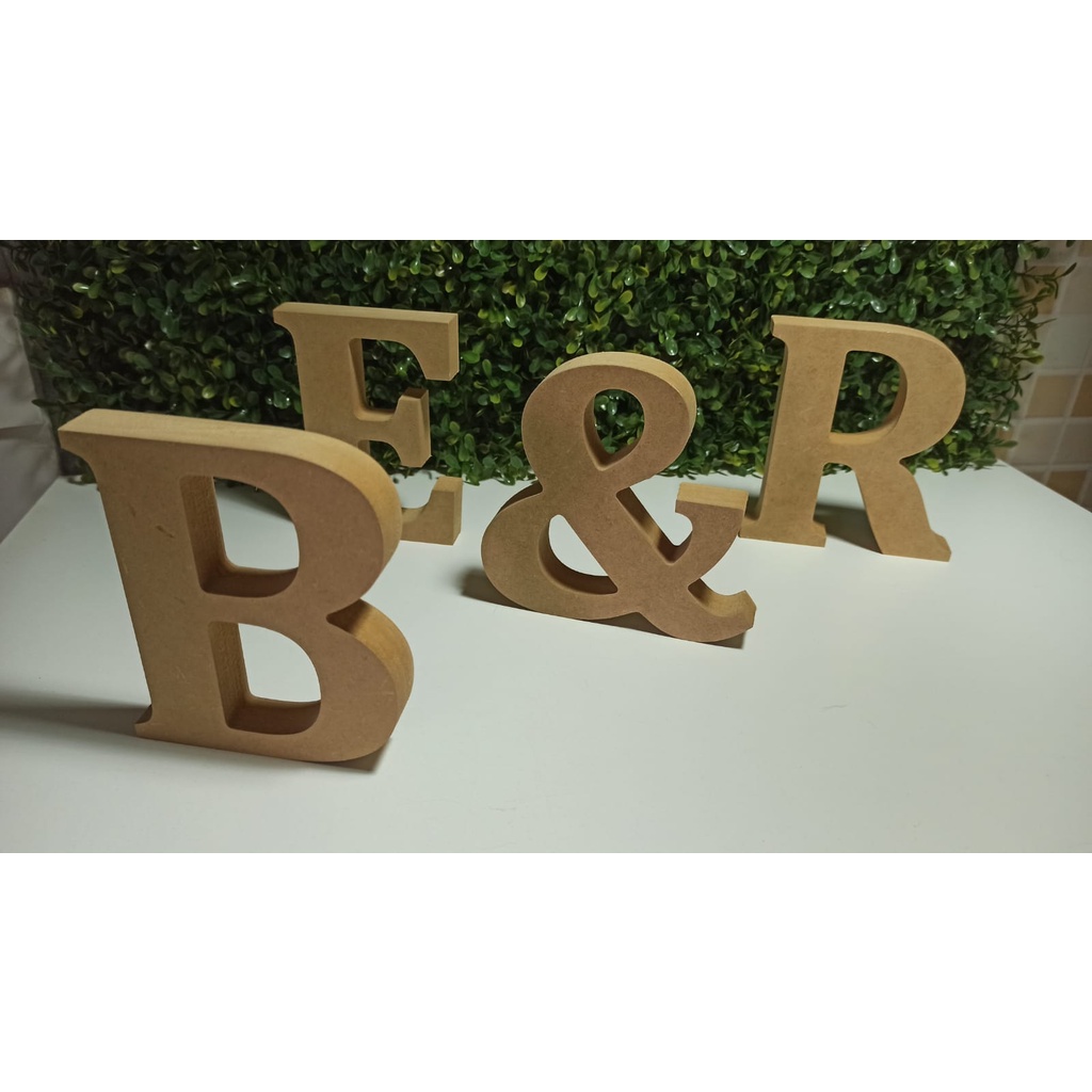 Letra em MDF CRU DE 7cm A-Z e simbolos | Shopee Brasil