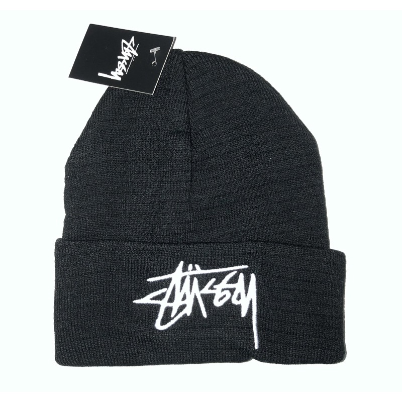 TOUCA GORRO STUSSY PRETA ESCRITA ALGODÃO PRONTA ENTREGA | Shopee Brasil