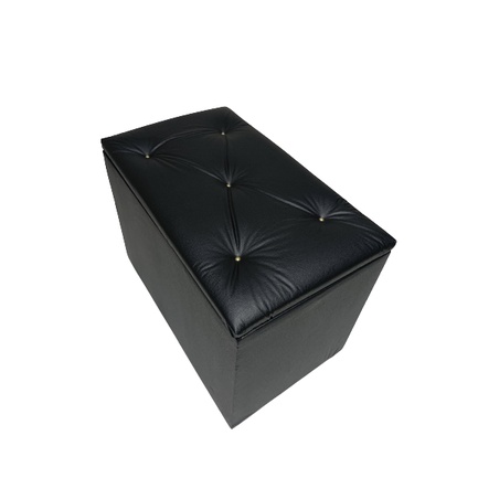 Puff Retangular Bau Preto | Shopee Brasil