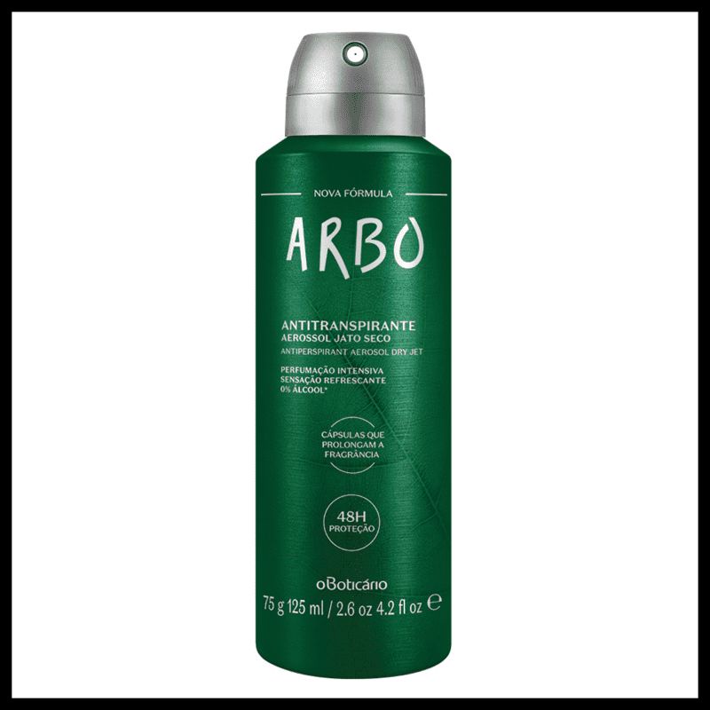 Desodorante Antitranspirante Aerosol Arbo - 75g/125ml | Shopee Brasil