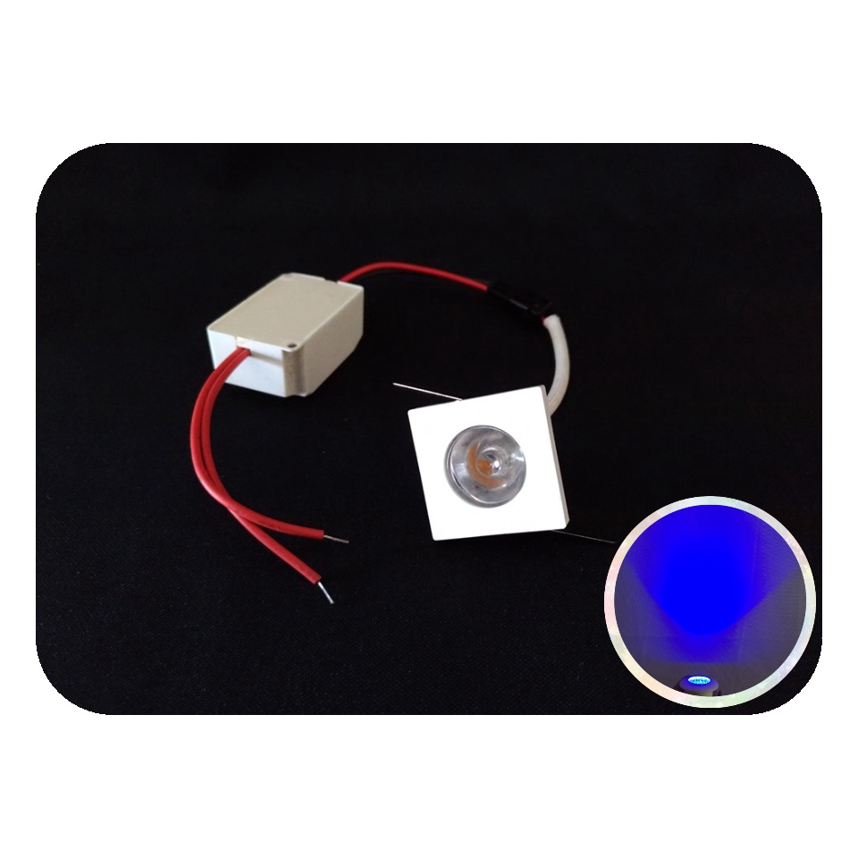 Mini Spot Luz Azul Led 1w Embutir Bivolt Marcenaria Gesso Redondo ...