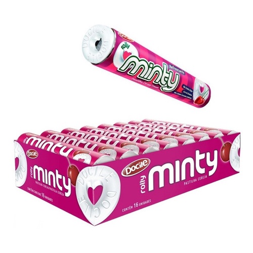 Pastilha Minty Rolly Cereja Docile - Caixa 16 Unid. De 29g | Shopee Brasil