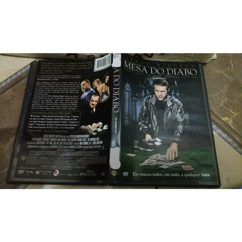 DVD - A MESA DO DIABO - ORIGINAL - STEVE MCQUEEN | Shopee Brasil