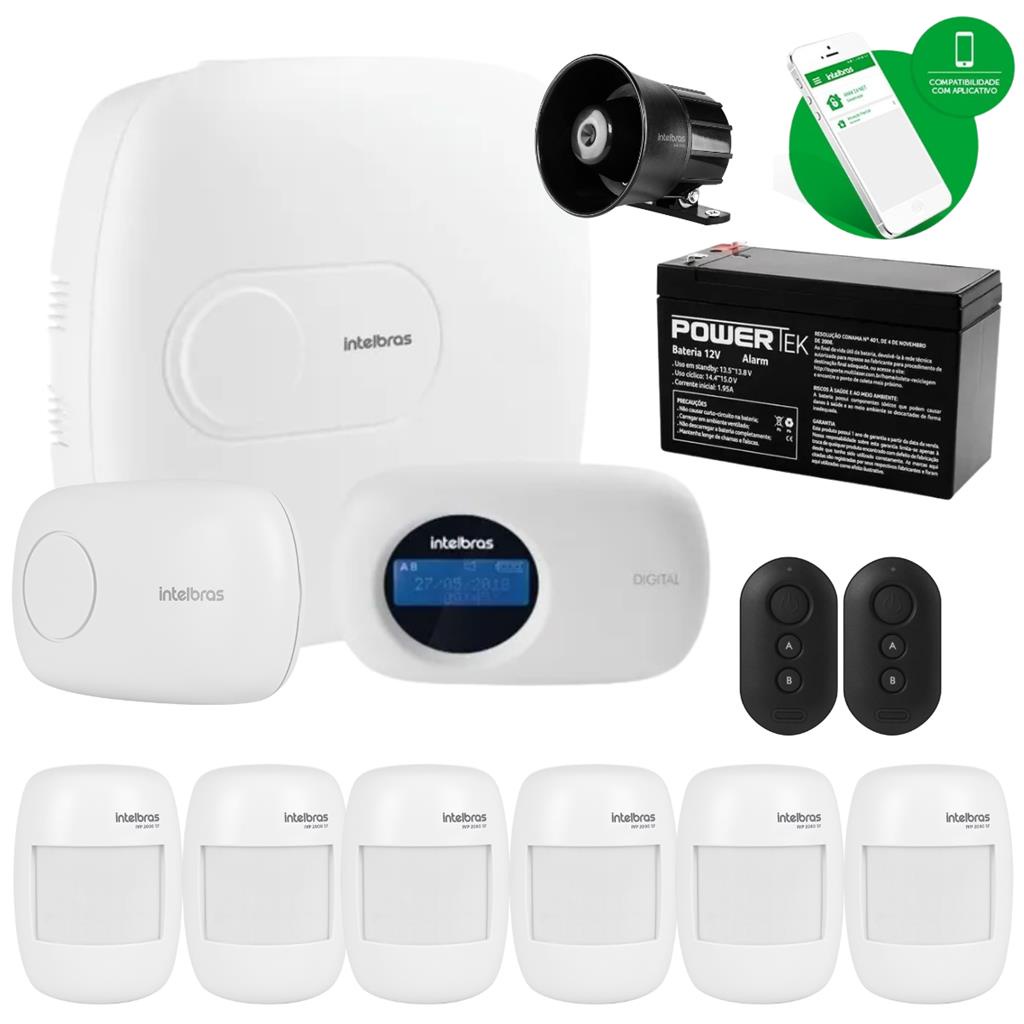 Kit Alarme Intelbras Amt 1016 Net Com 6 Sensores Sem Fio | Shopee Brasil