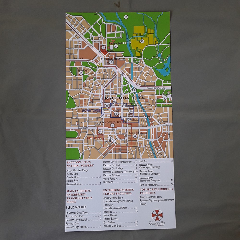 Resident Evil, Map Of Raccoon City Digital Download New, 51% OFF