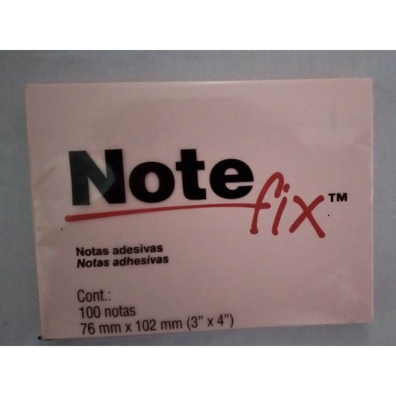 Post-It Note Fix 100 Folhas Adesivas 76mm X 102mm | Shopee Brasil
