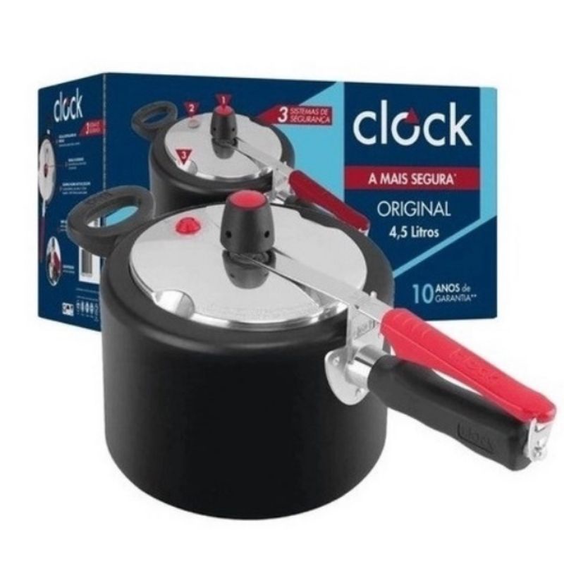 Panela de pressão Clock original com revestimento 4,5l | Shopee Brasil