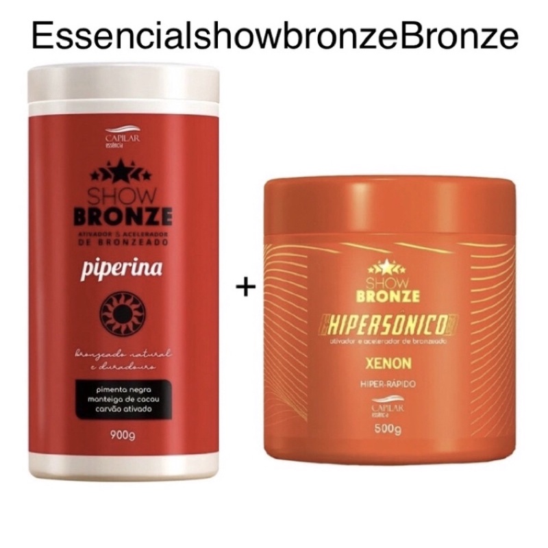 hipersônico Xenon show bronze + piperina ativador de bronzeamento ...