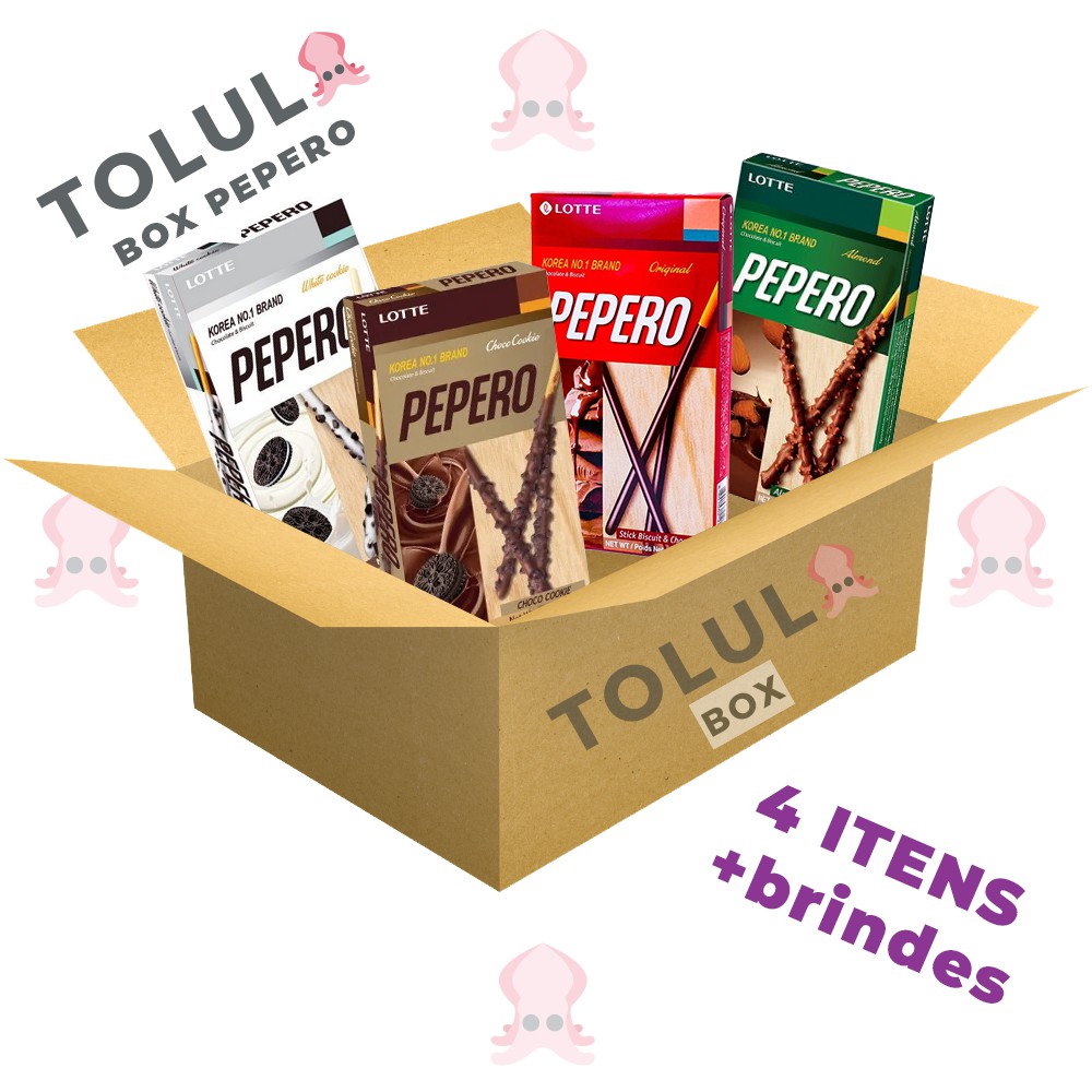 Box Kit Pepero Snack Coreano Especial Tolula Box | Shopee Brasil