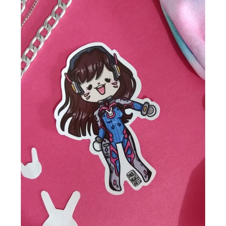 Adesivo Overwatch D.va Mecha chibi fofa dva | Shopee Brasil