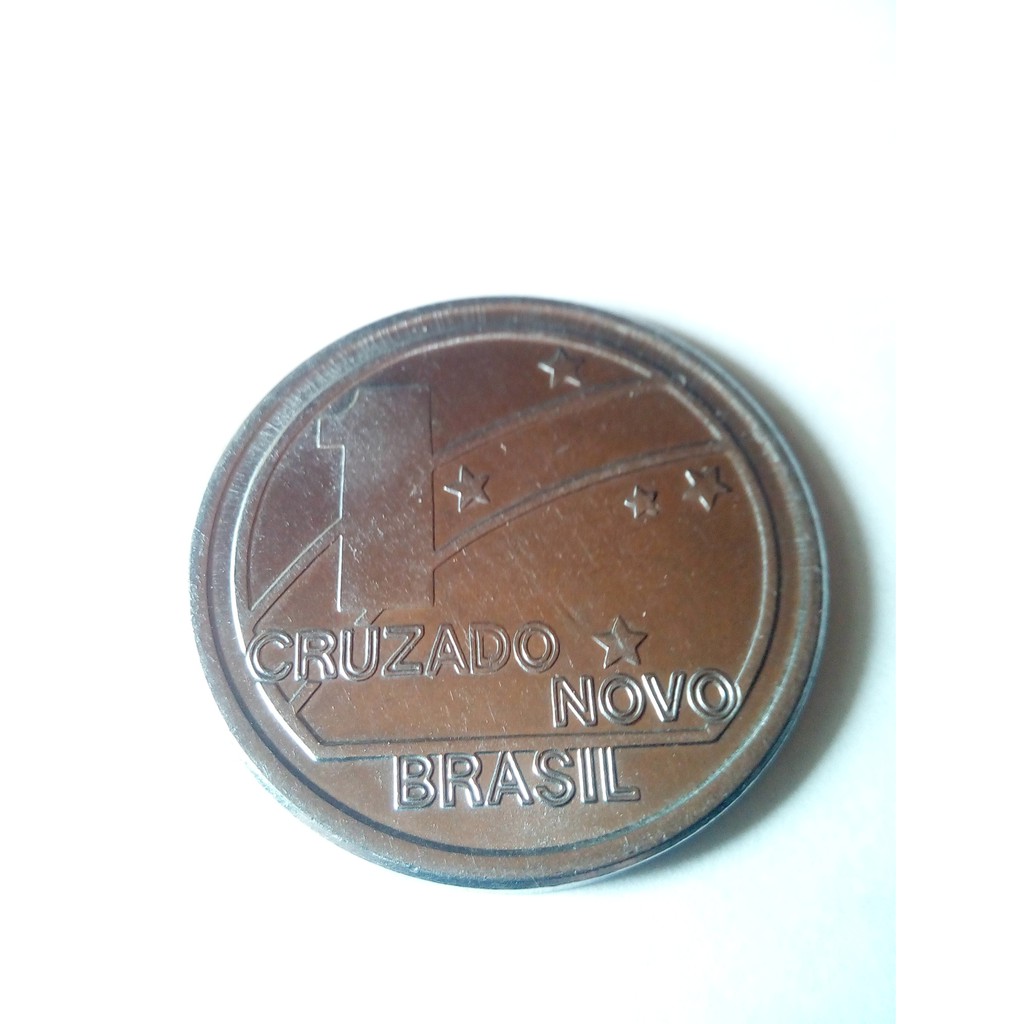 MOEDA BRASILEIRA 1 CRUZADO NOVO - 1989 - CENTENARIO DA REPUBLICA - FORA ...