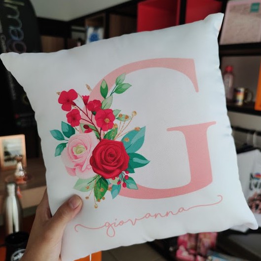 Almofada Inicial nome, almofada personalizada, almofa com nome | Shopee ...