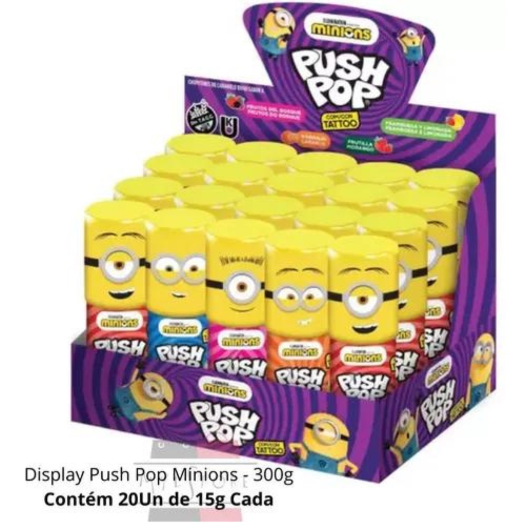 Display Push Pop Tema Minions Sabores Sortidos - Importado | Shopee Brasil