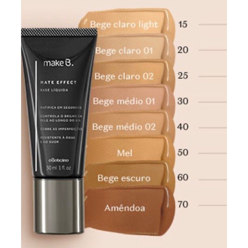Base Líquida Mate Effect Make B 7ml o Boticário | Shopee Brasil