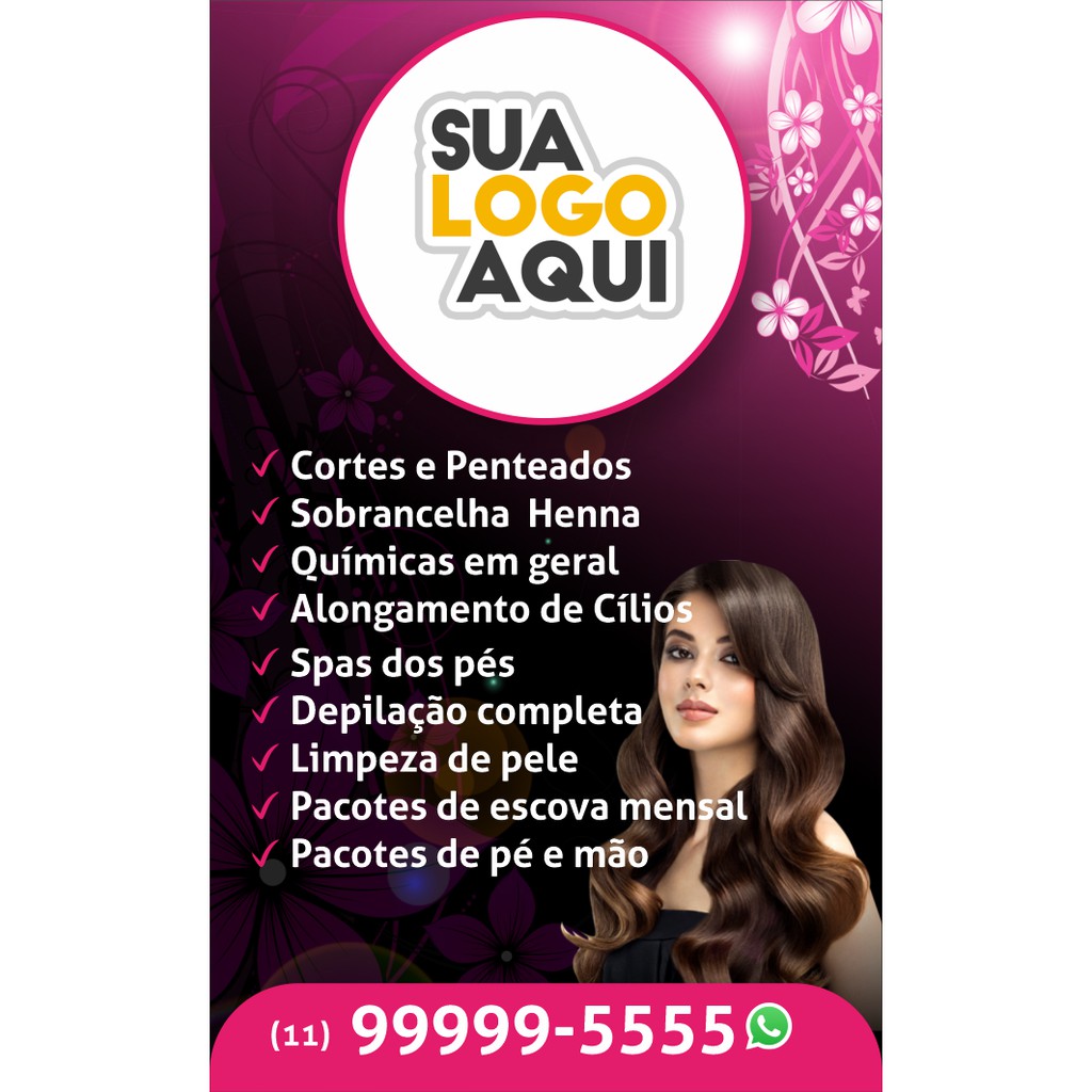 Banner lona Salão Beleza Manicure | Shopee Brasil