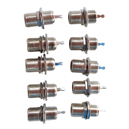 10 PLUGS F ENTRADA PARA VARICAP DE TV COM TERMINAL DE SOLDAGEM E PORCA ...