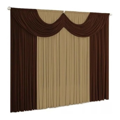 Cortina Paris /quarto E Sala 5m X 2,80m Até O Chão Malha G | Shopee Brasil
