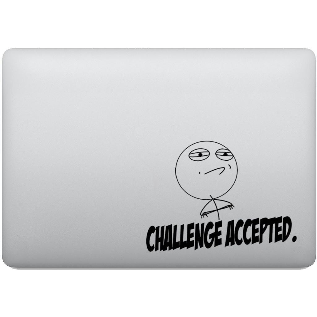 Adesivo de Notebook Desafio Aceito Meme | Shopee Brasil