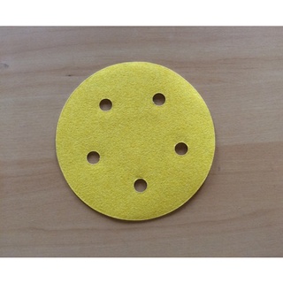 kit 10 Peças Disco de Lixa Pluma Hookit c/velcro 5 polegadas c/ 5 furos ...