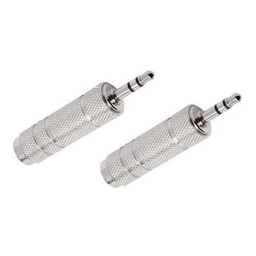 Kit 2 Plug P2/jack Stereo Adaptador Conector Fone St Cromado | Shopee ...