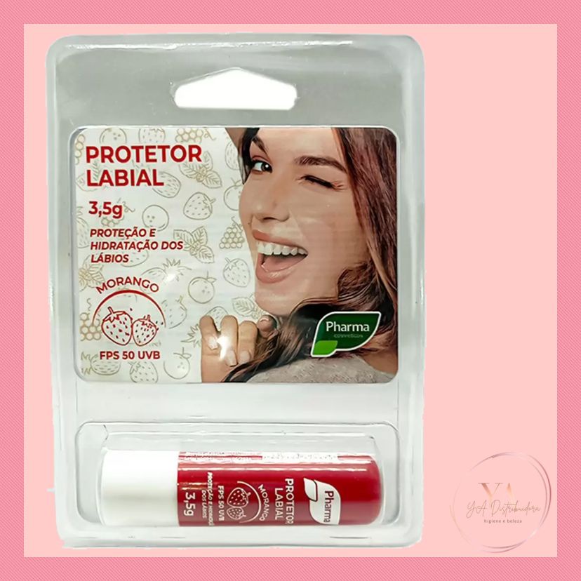 Protetor Labial e Solar Fps50 Morango Pharma | Shopee Brasil