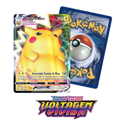 Carta Pokémon Pikachu Vmax Português Original | Shopee Brasil