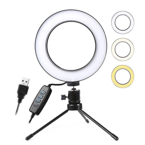 Iluminador Led Ring Light 16 cm 6 polegadas | Shopee Brasil