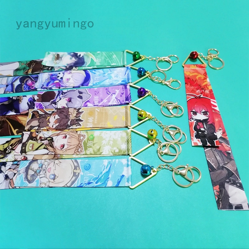 Anime Peripheral Streamer Genshin Impacto Mochila Chaveiro De Dupla ...