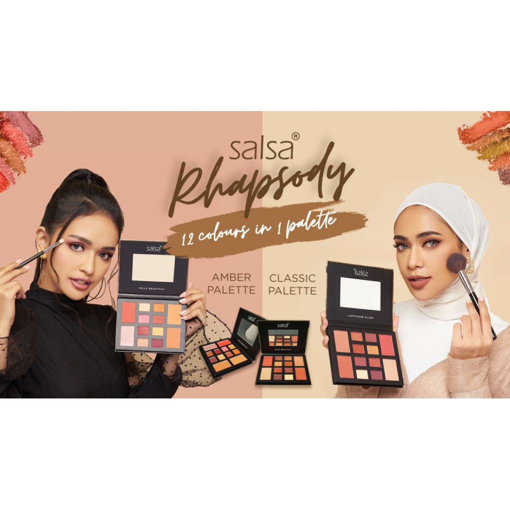 Paleta Salsa Eyeshadow original Amber/Classic (Sombra , Contorno ...