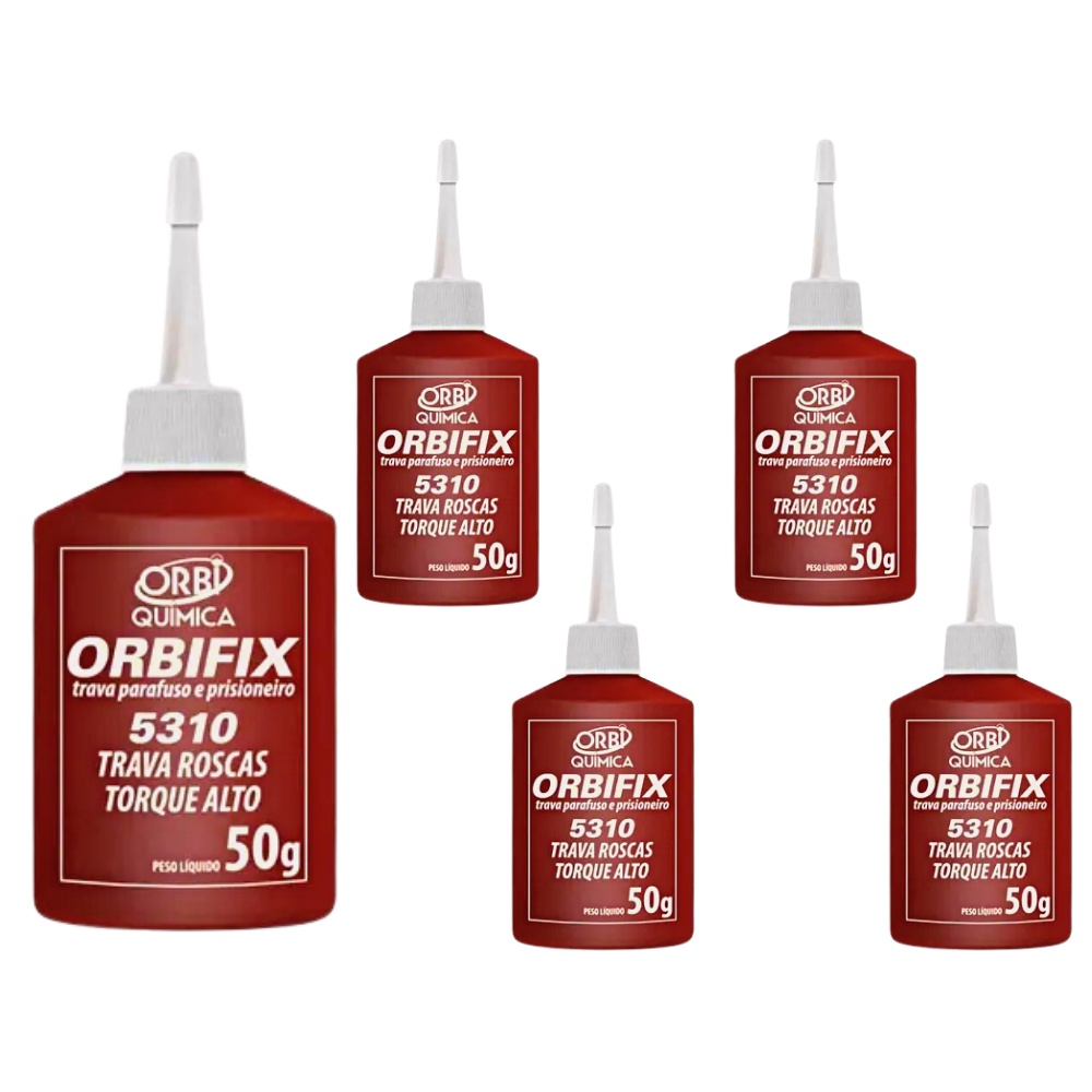 Trava Rosca Parafuso Torque Alto Vermelho 5310 Orbifix 50g com 5 Unid ...