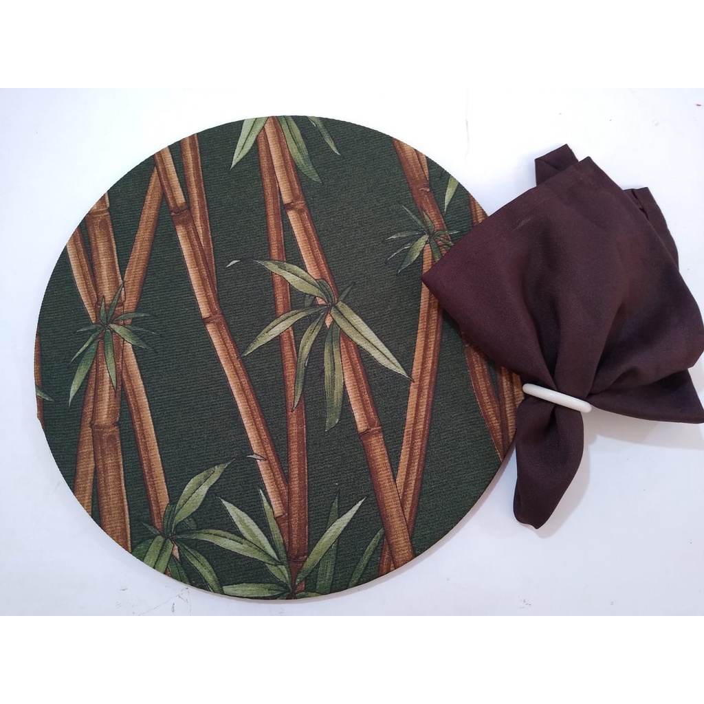 Jogo Americano 6 Lugares Souplat Sousplat Supla - Folhas | Shopee Brasil