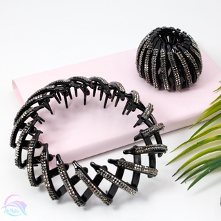 Moda Feminina Bun Clipe De Veludo Cabelo Rabo De Cavalo Fivela Grampo ...