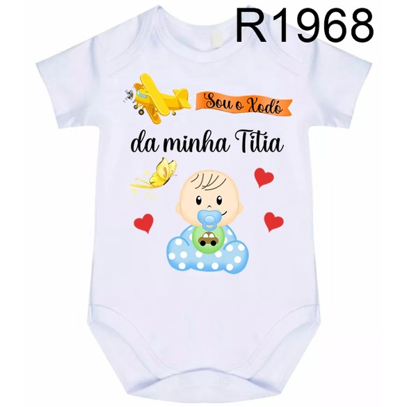 Body Bebê Xodó da Titia R1968 | Shopee Brasil