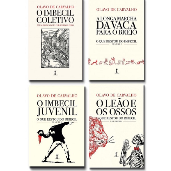 KIT 4 LIVROS OLAVO DE CARVALHO IMBECIL COLETIVO | Shopee Brasil