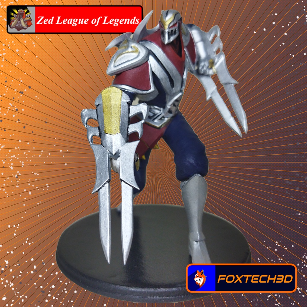 Action Figure Campeão ZED do League of legends/Skin classica | Shopee ...